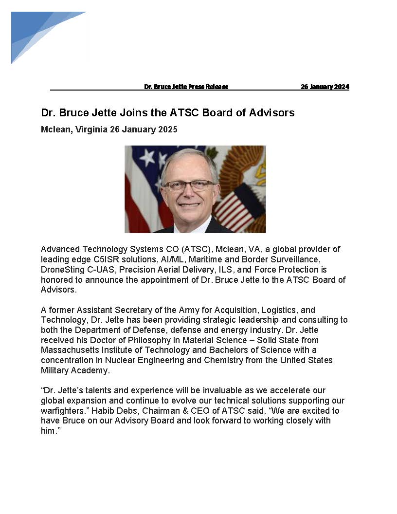 News – Advanced Technology Systems Company